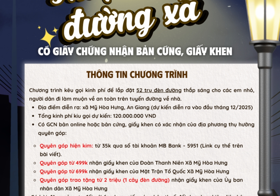 THẮP SÁNG ĐƯỜNG XÃ